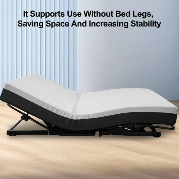 Alwyn Home Zero Clearance Adjustable Bed Base Frame With Remote | Wayfair