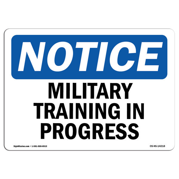 SignMission Military Training in Progress Sign | Wayfair