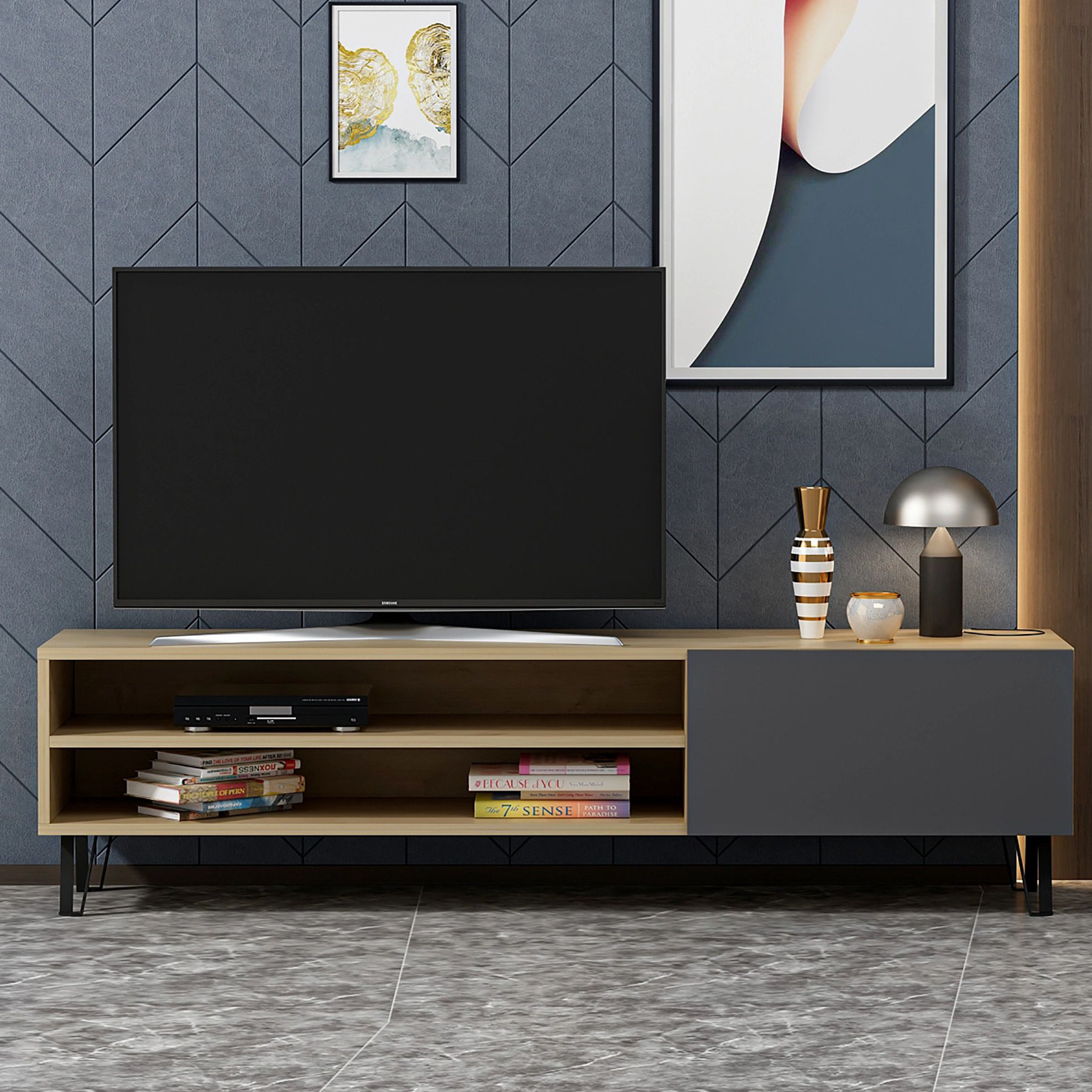 George Oliver Posada 63'' Media Console & Reviews | Wayfair