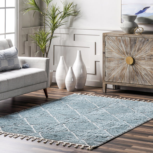 Foundry Select Kerry Textured Geometric Tasseled Area Rug & Reviews ...