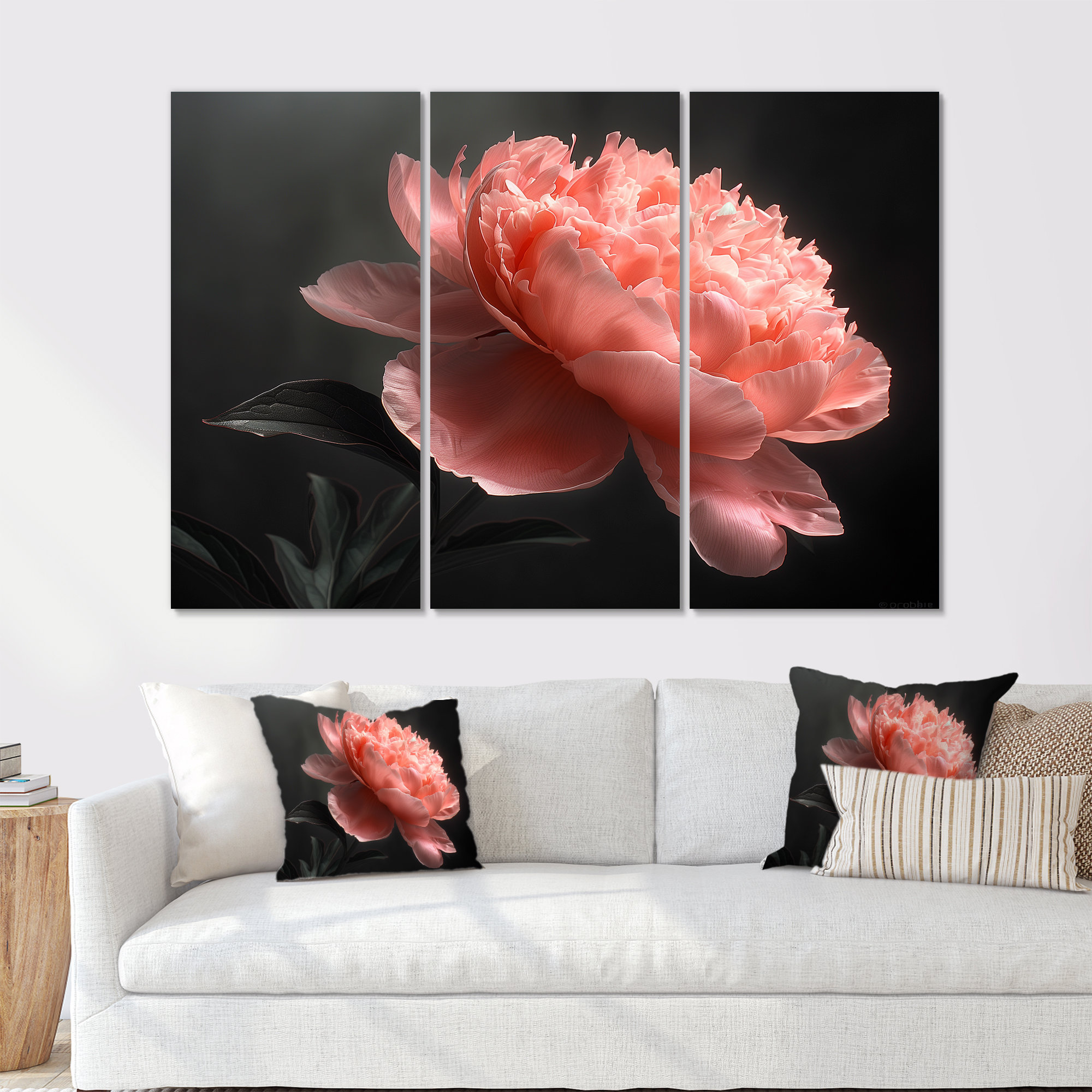 Design Art Romantic Pink Crystal Peonies Bloom IV - Peonies Wall Decor ...