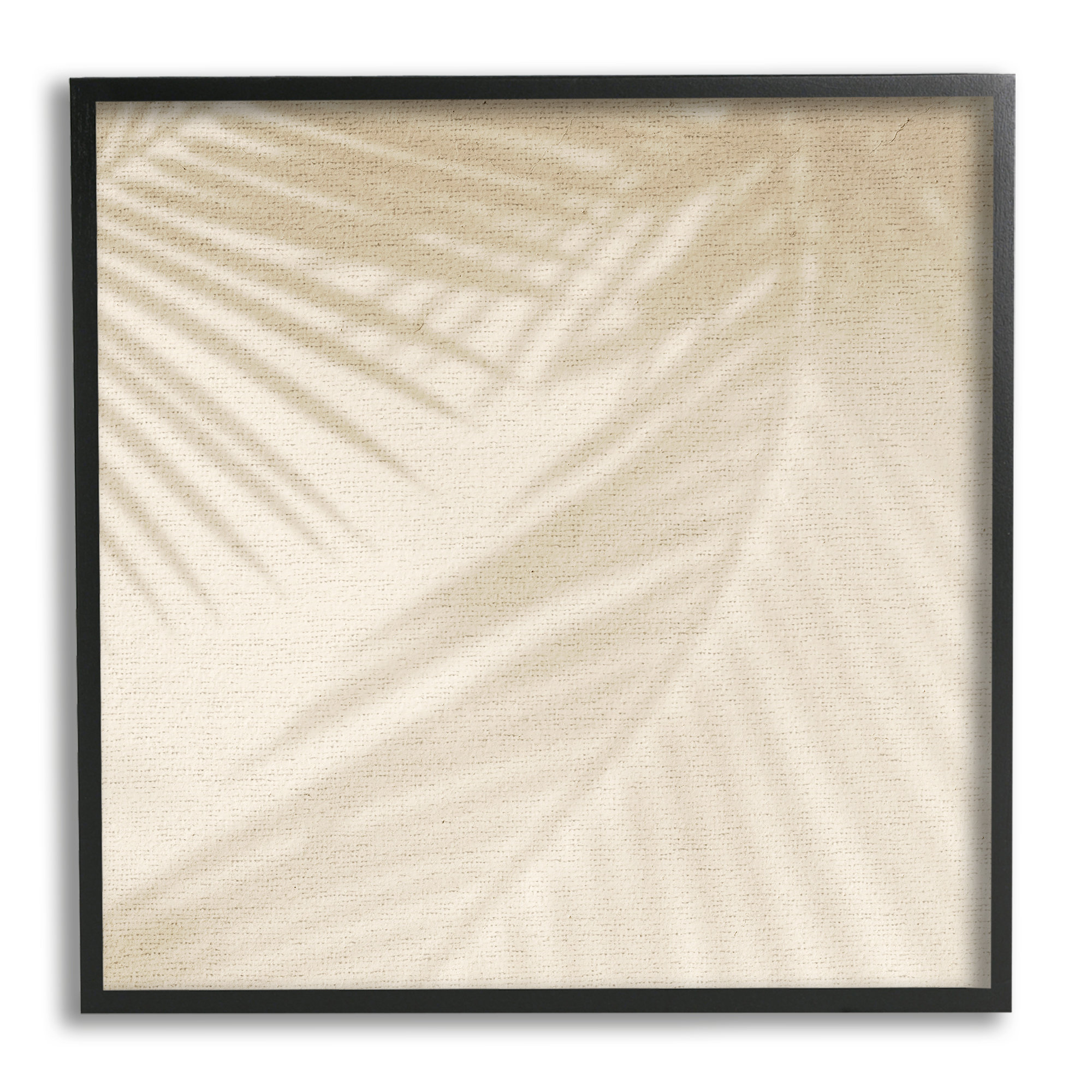 Stupell Industries Soft Beige Neutral Palm Leaves Framed On Wood by Lil ...