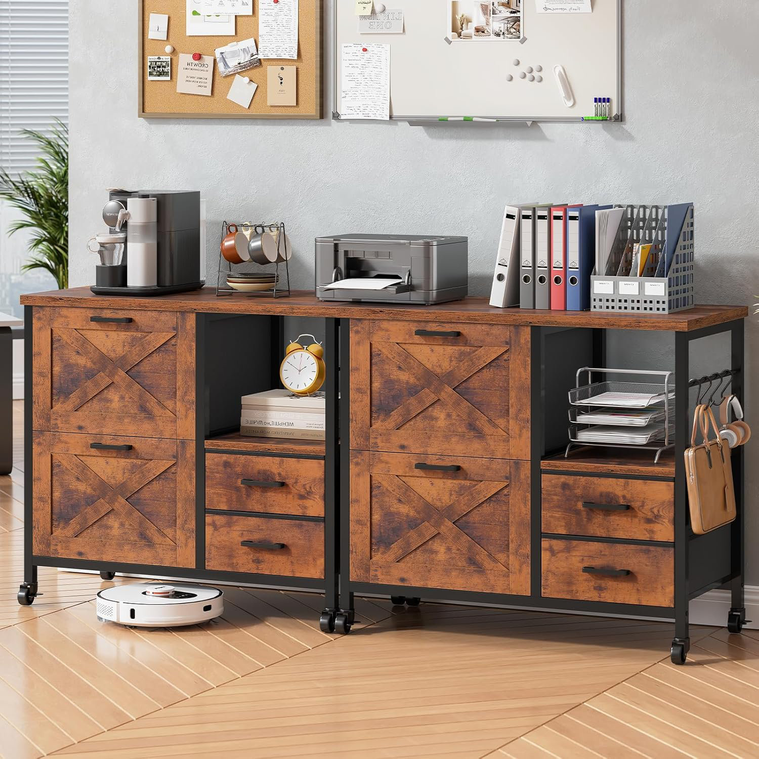 17 Stories 4 Drawers File Cabinet, Filing Cabinet For Home Office Fits ...