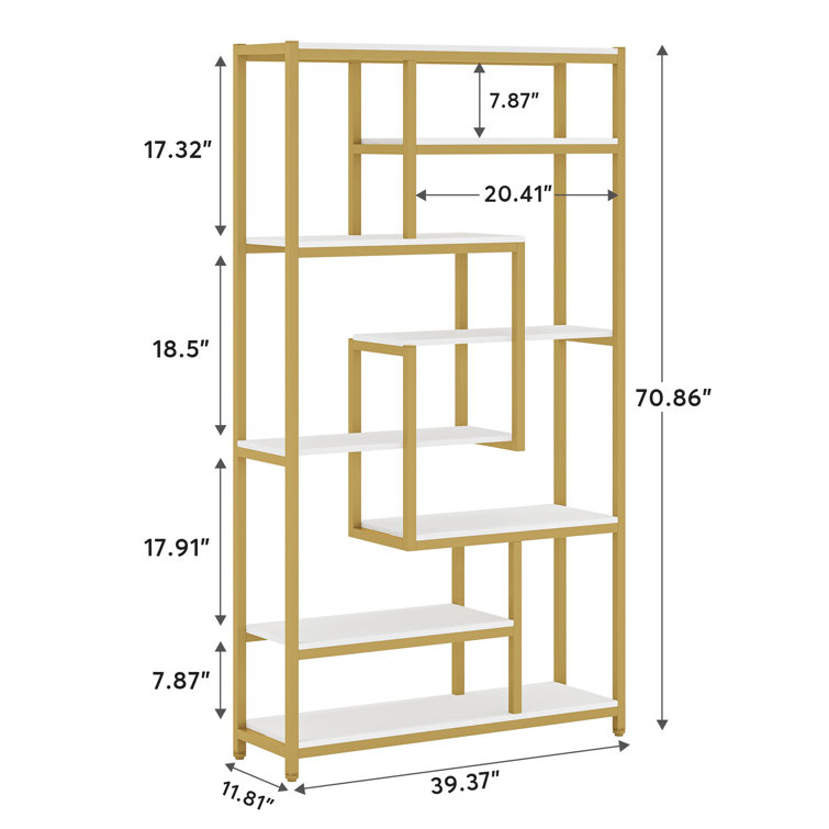 Latitude Run® Rosalyna Geometric Bookcase & Reviews | Wayfair