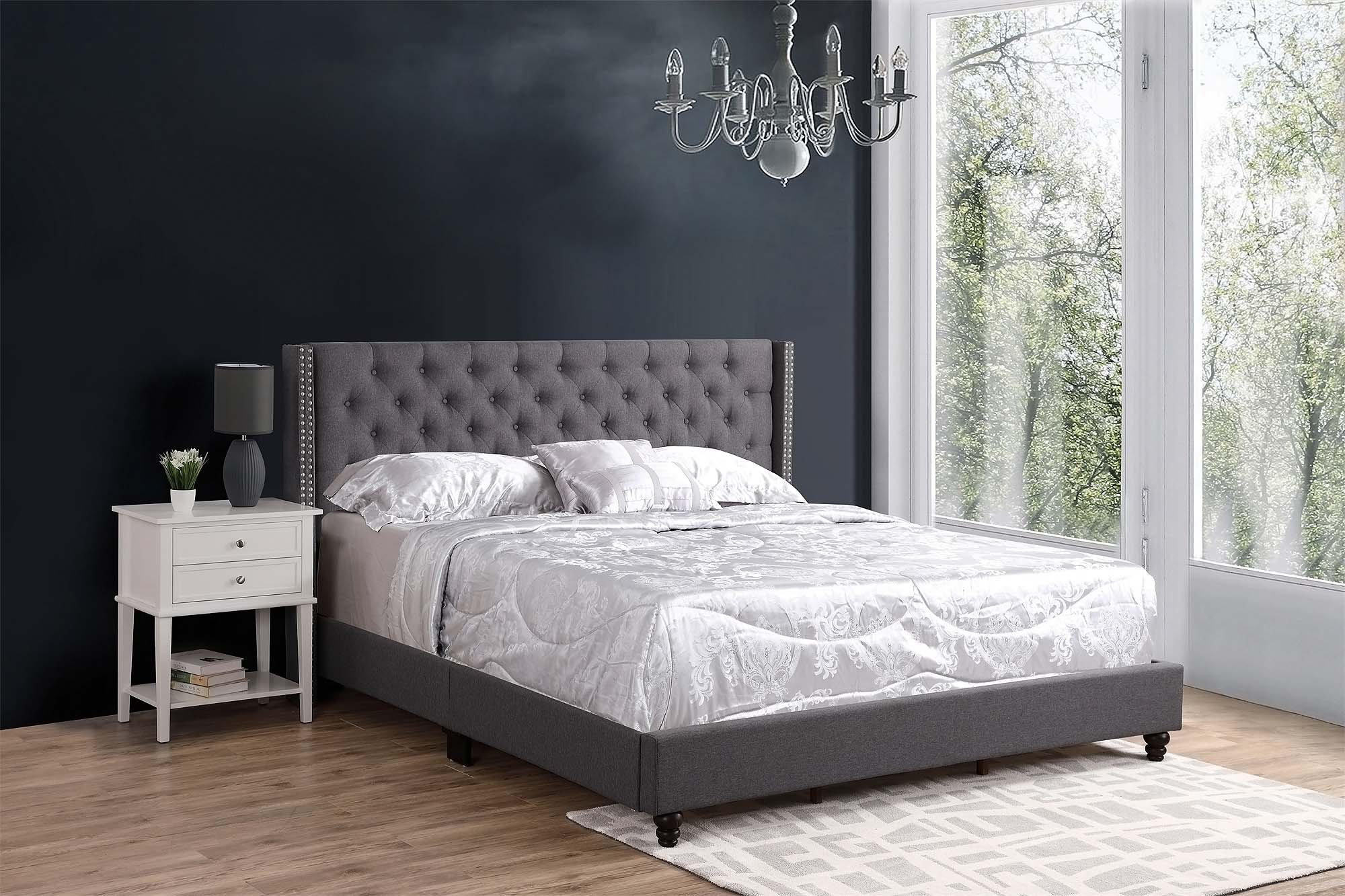 Darby Home Co Transitional King Upholstered Bed In Gray | Wayfair
