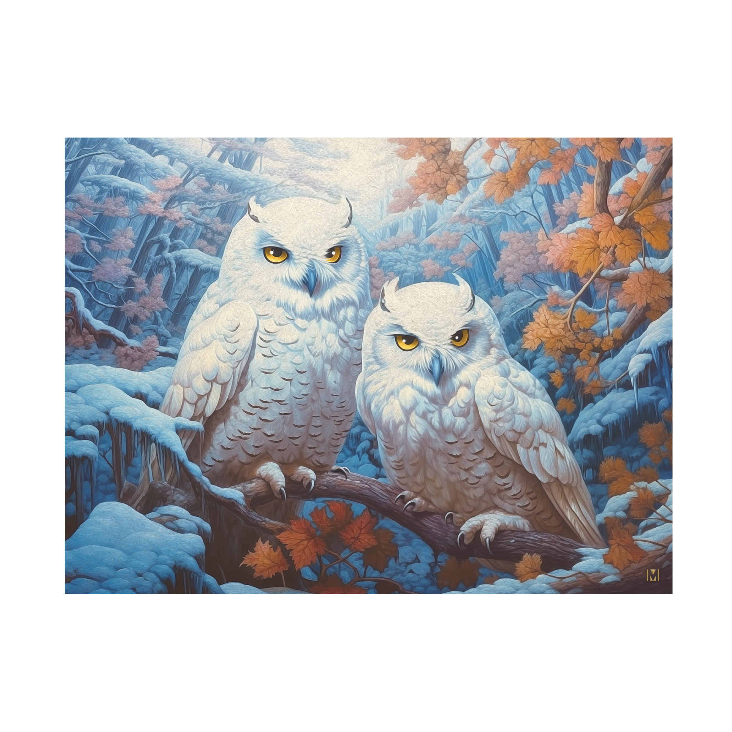 Winston Porter Michael David Ward Snowy Owl Winter Canvas Art | Wayfair