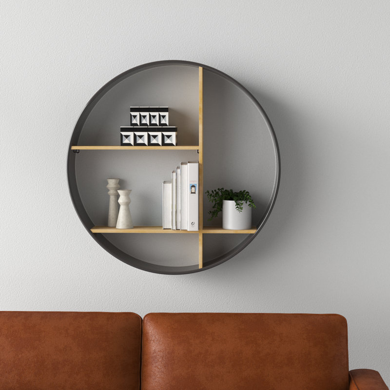 AllModern Jon 2 Tiered Circle Round Wall Shelf | Wayfair
