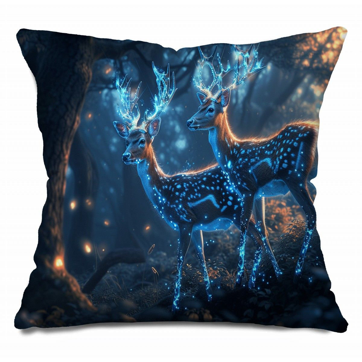 VisionDecor Deer Throw Pillow, Mystical Cotton Twill Pillows | Wayfair