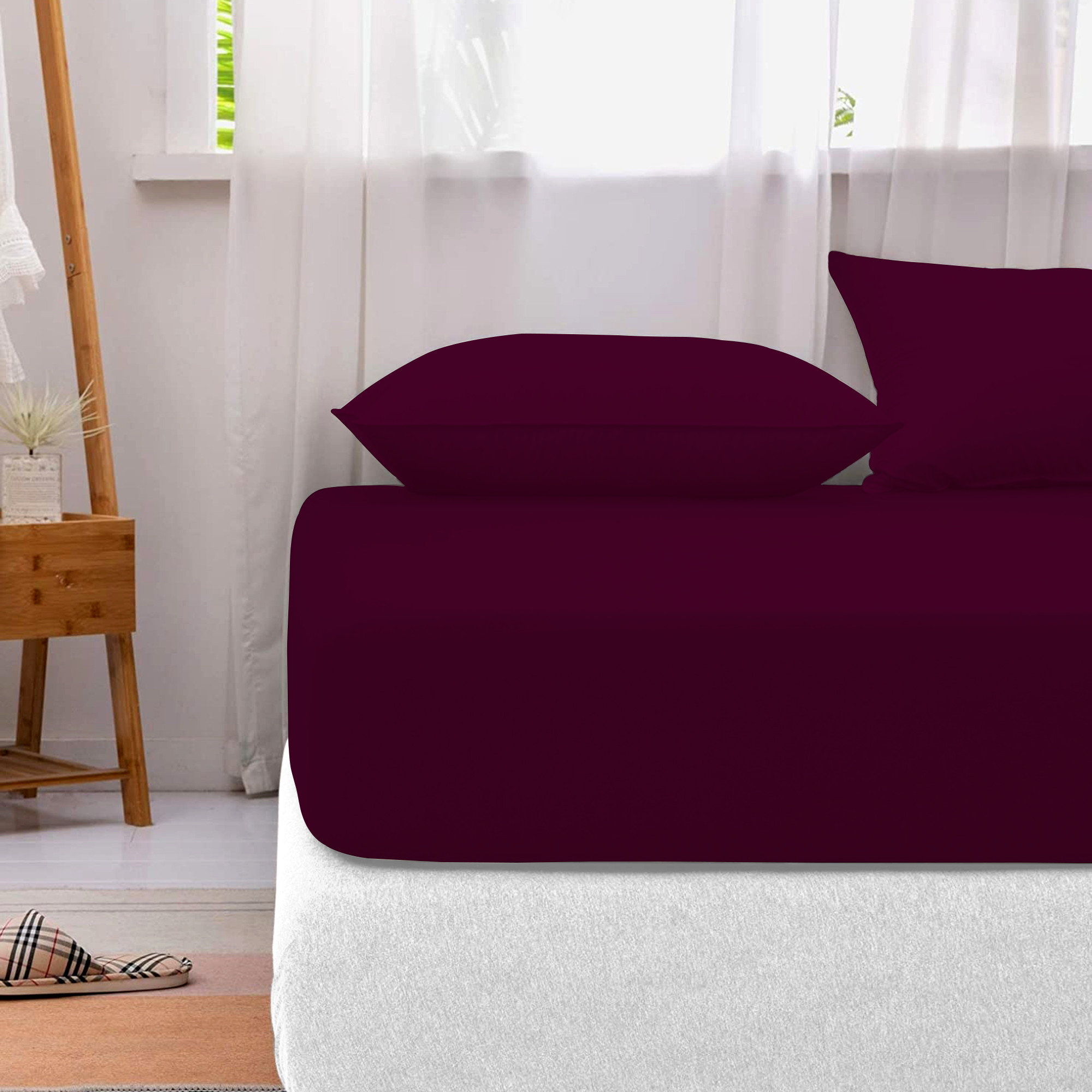 Lavish Touch 1250 Thread Count Cotton Blend Sateen Fitted Sheet ...