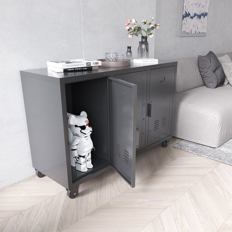 Latitude Run® Erryn Steel Single Storage Cabinet (30" H x 45" W x 17 ...