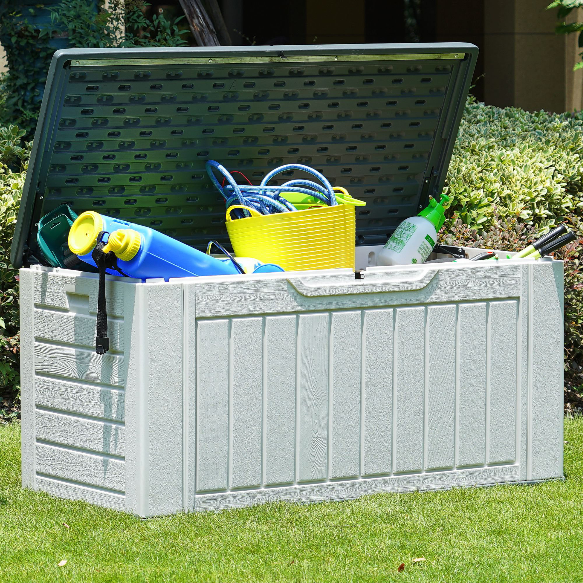 EHHLY Outdoor Storage Box Waterproof, XL 160 Gallon Patio Cushions ...