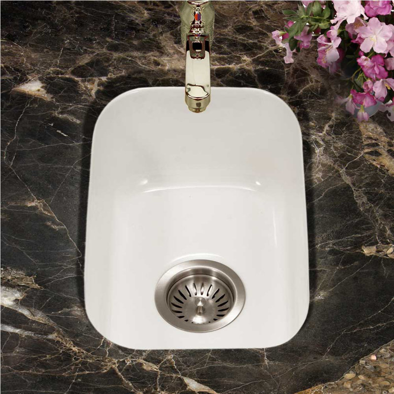 Houzer Platus Undermount Fireclay 13 inch Bar Sink "& Reviews" | Wayfair
