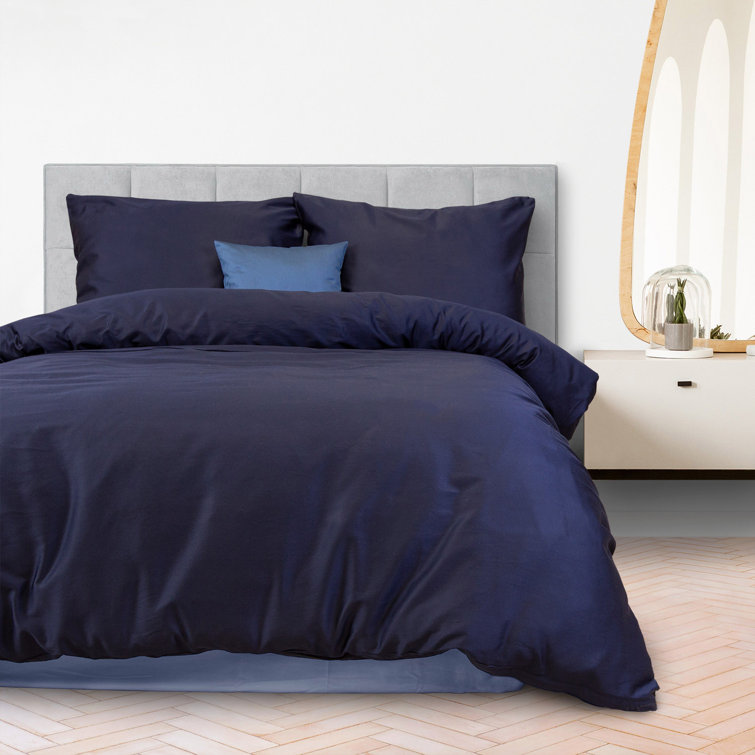 East Urban Home Dark Blue Duvet Cover Set | Wayfair.co.uk