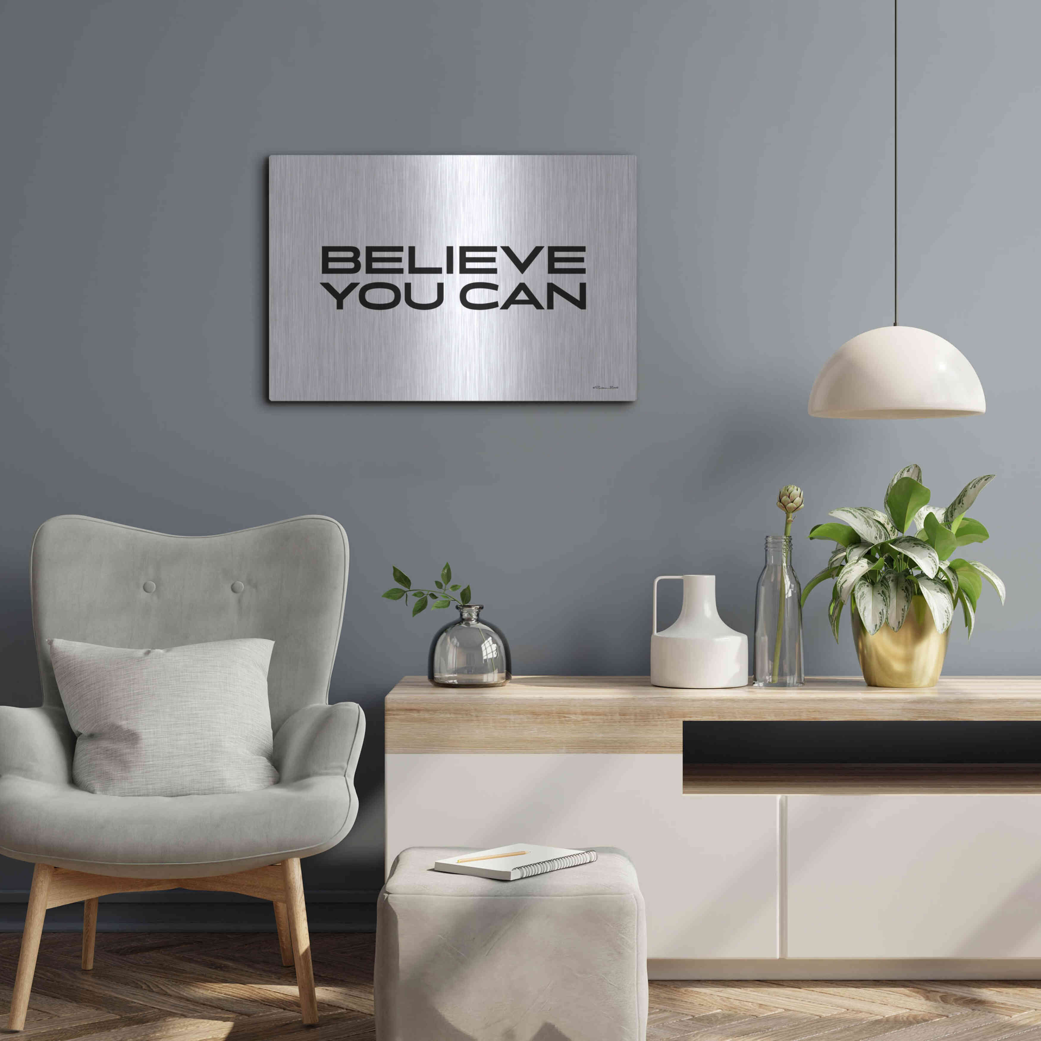 Latitude Run® 'Believe You Can' by Susan Ball, Metal Wall Art | Wayfair