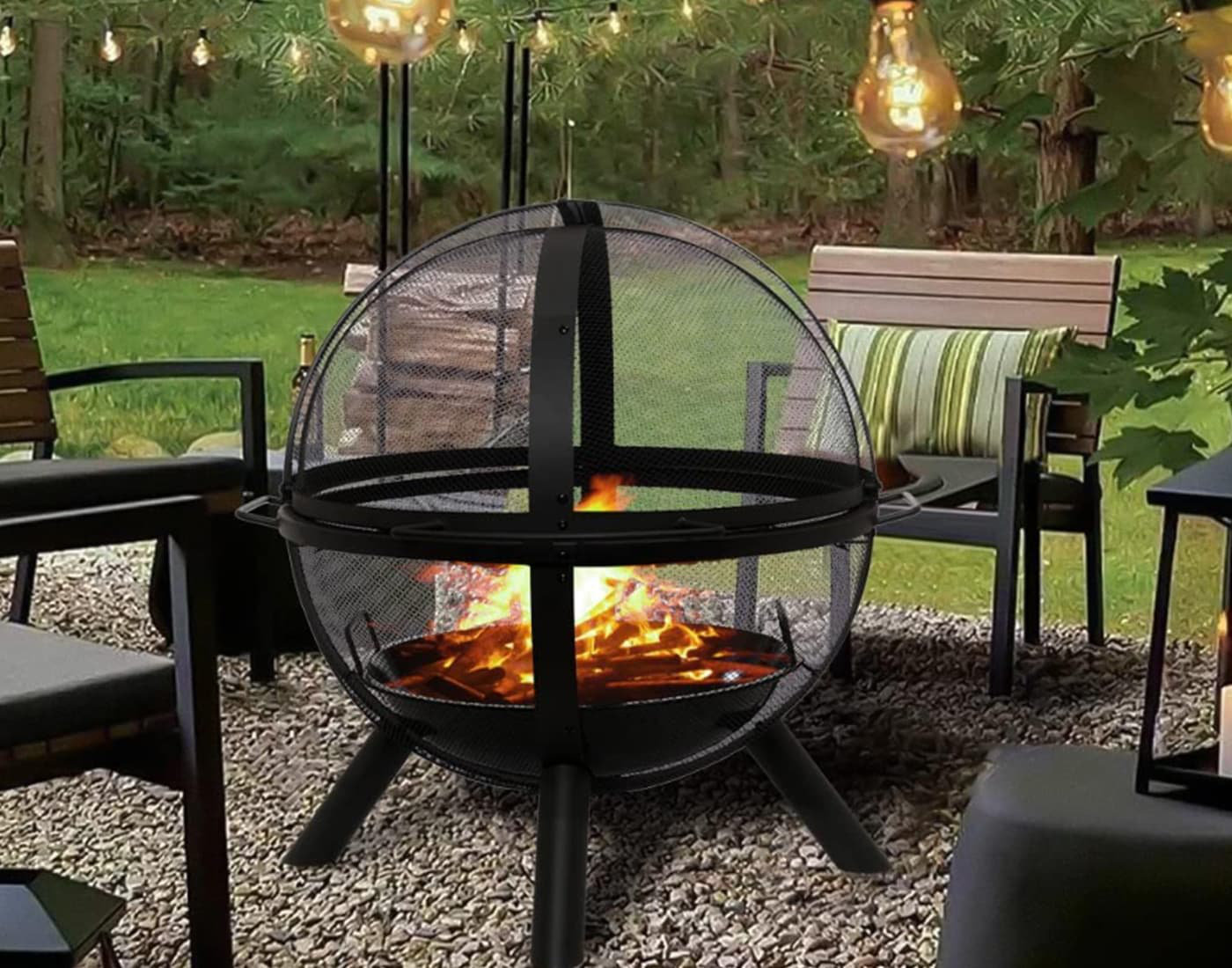 Bungalow Rose Fireball Pit Outdoor Fire With Barbecue Grills Global ...