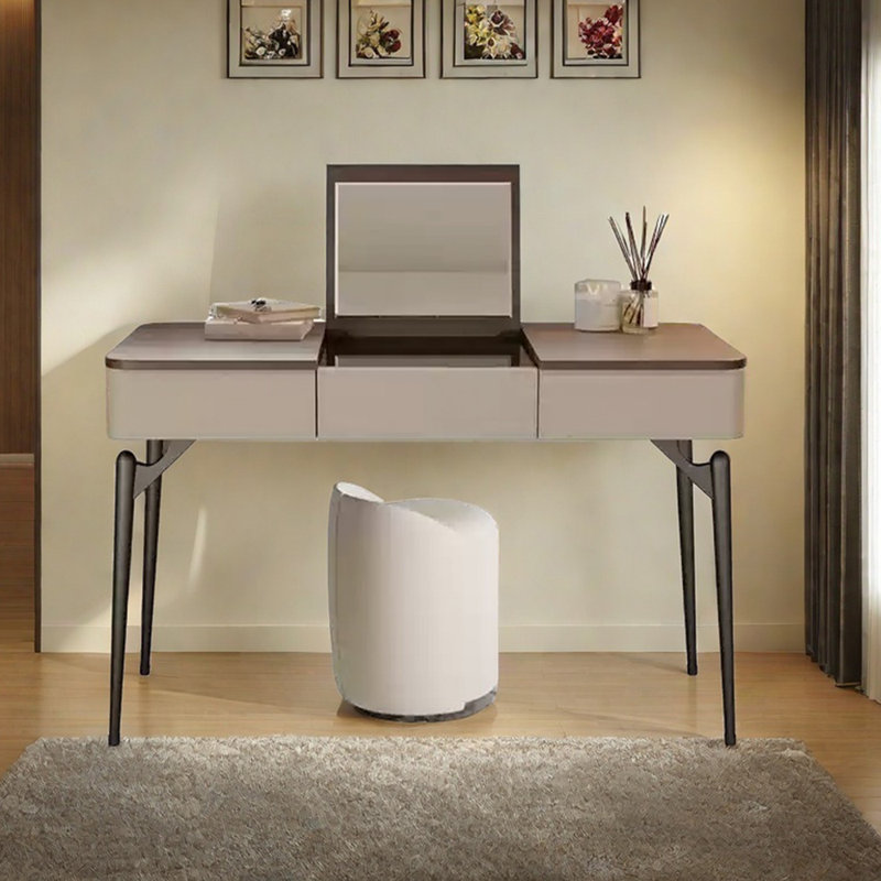 parkerlees Solid wood makeup table clamshell dresser | Wayfair