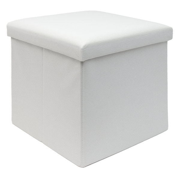 17 Stories Rowel 38cm Wide Square Solid Colour Footstool Ottoman with ...