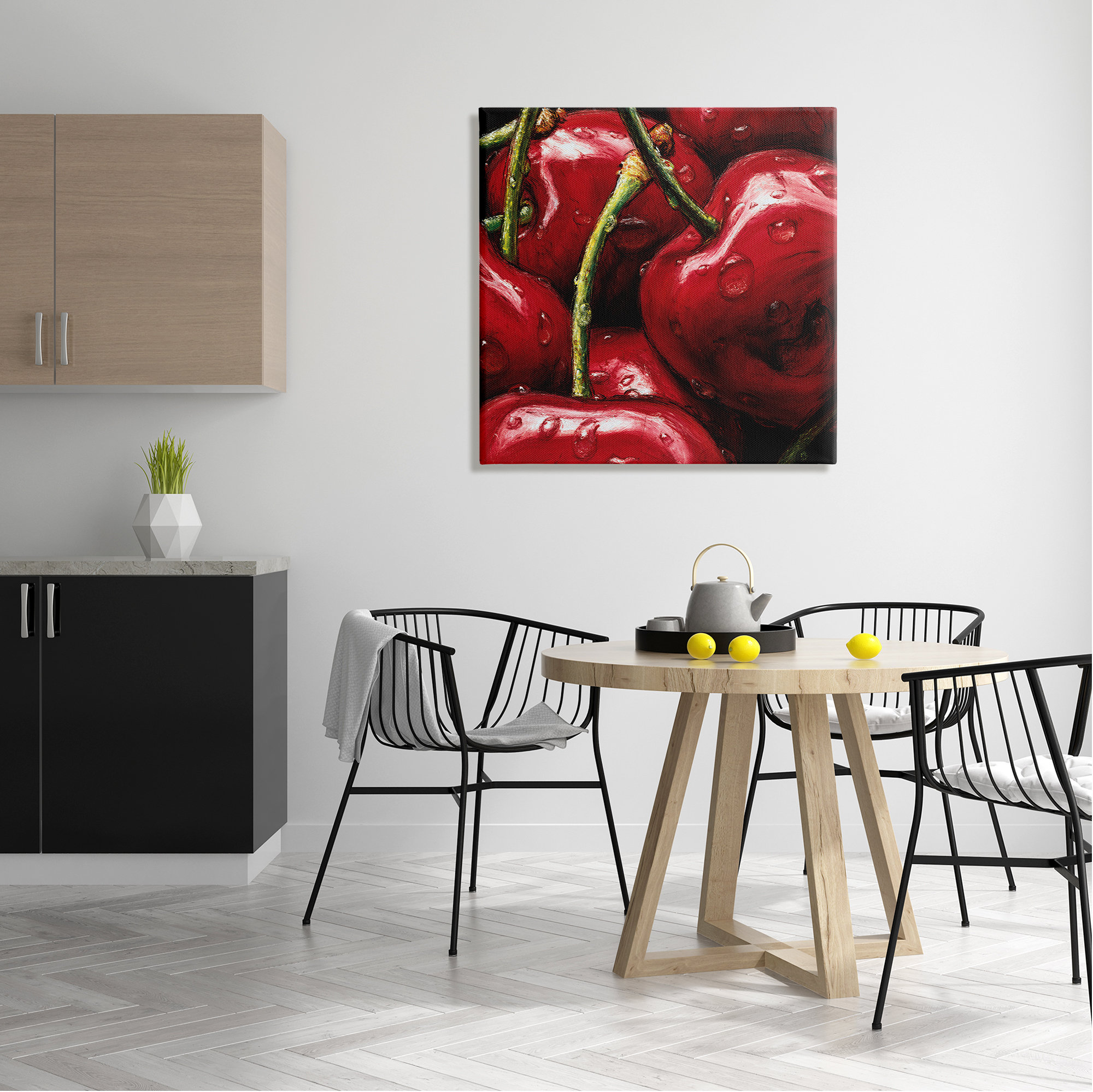 Stupell Industries Juicy Red Cherries Close up by Alma'ch - Wrapped ...