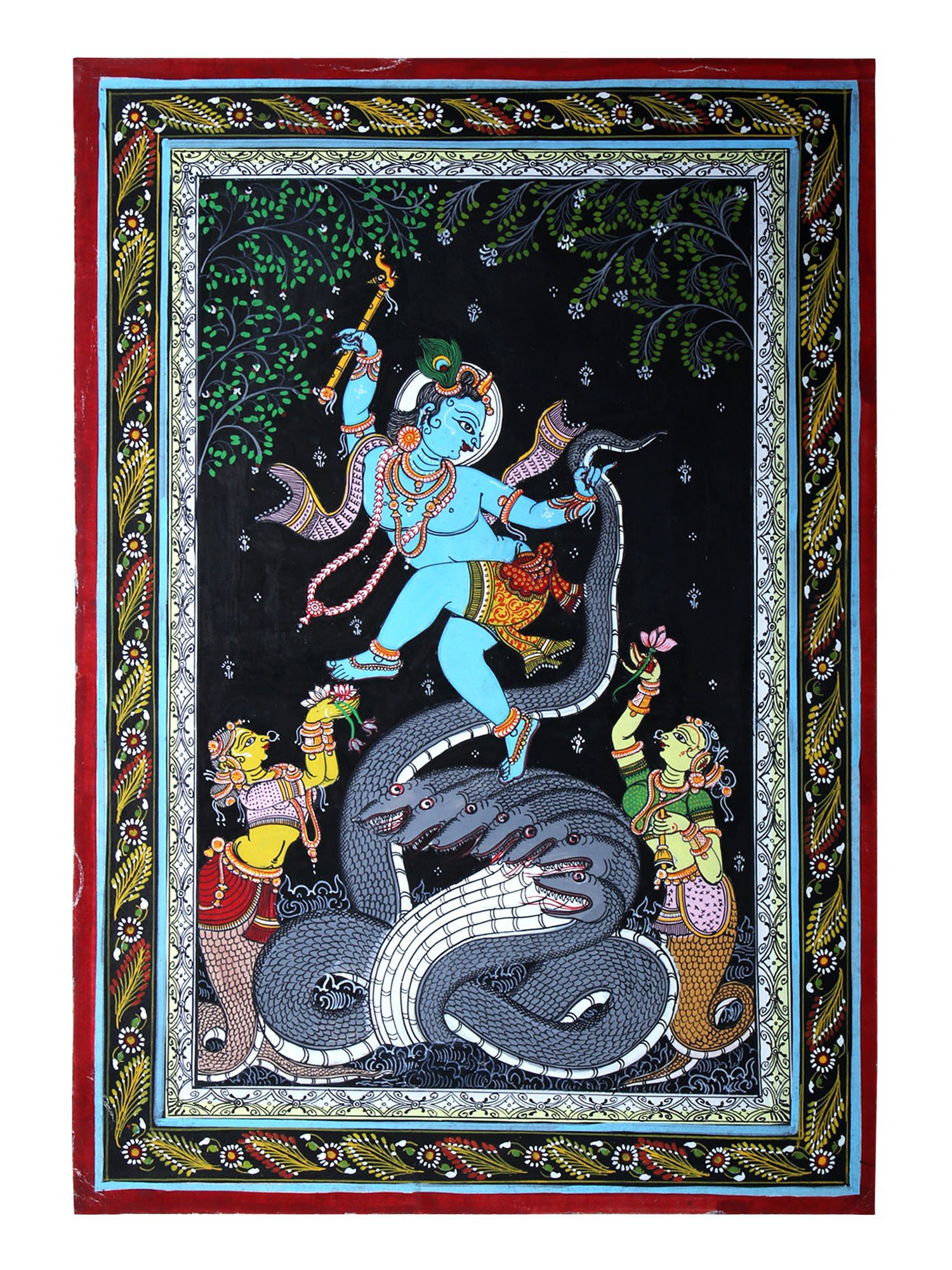 Bungalow Rose Lord Krishna Dancing On Serpent Kaliya - Wayfair Canada