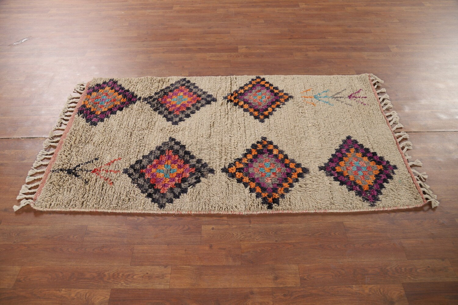 Foundry Select Geometric Plush Moroccan Oriental Foyer Rug 3x5 | Wayfair