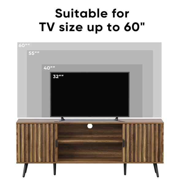 One Allium Way TV Stands for TVS up to 55" with Adjustable Sheleves ...