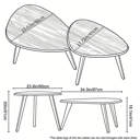 George Oliver Ensemble de 2 tables basses gigognes, tables de salon à ...