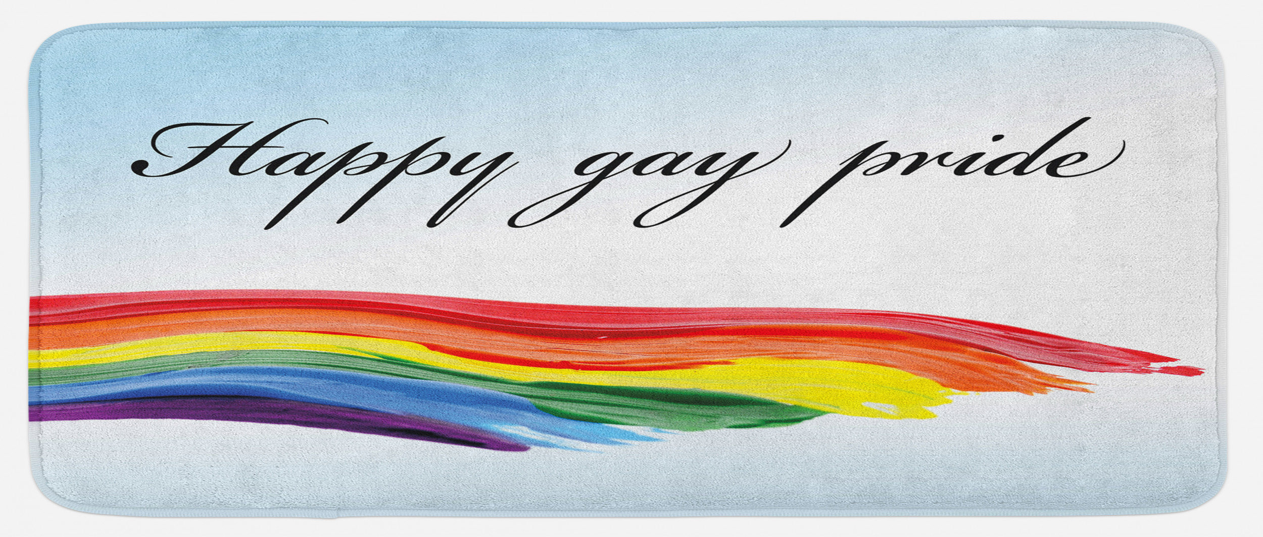 East Urban Home Ambesonne Pride Kitchen Mat, Happy Gay Pride With Hand ...