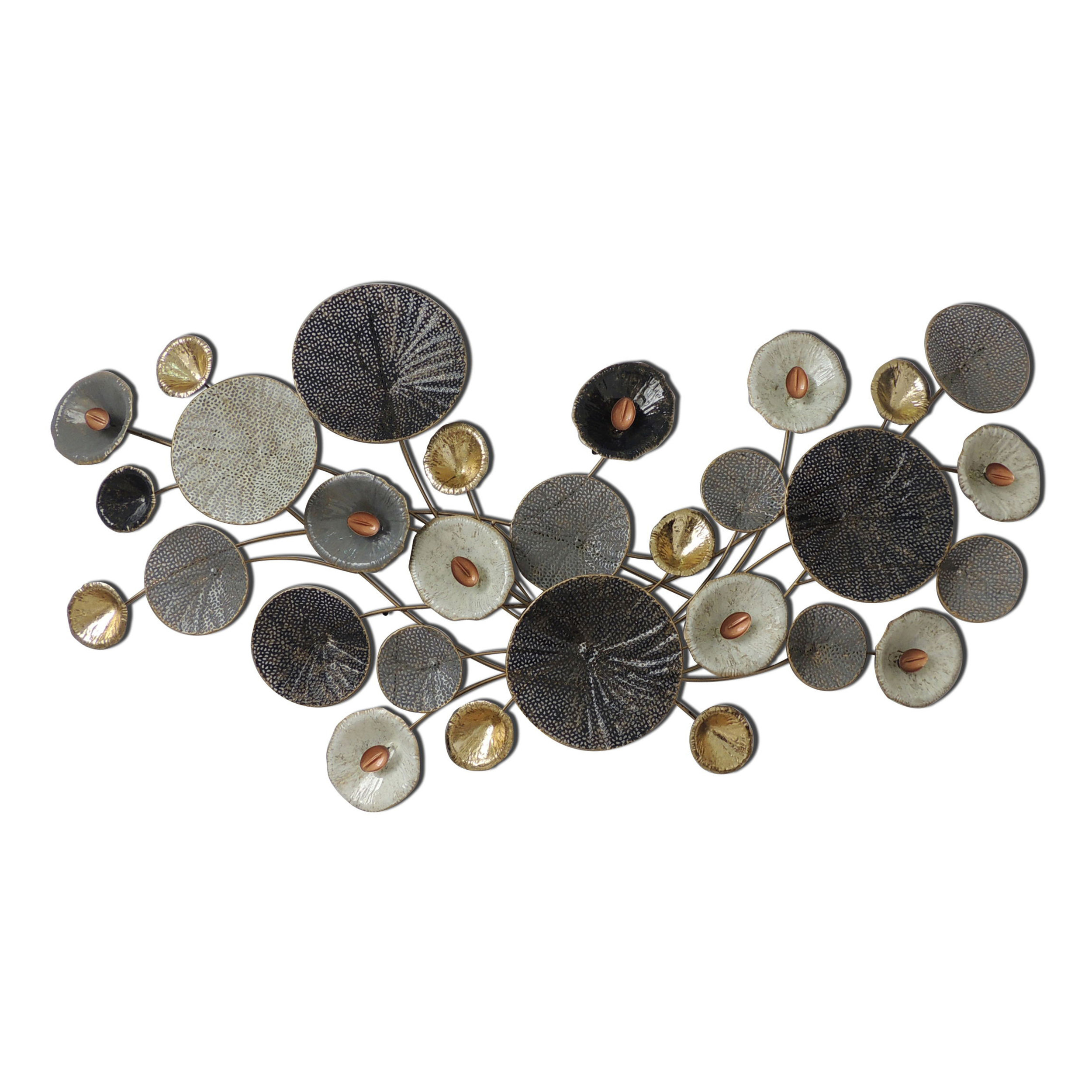 Latitude Run® Modern Circles Metal Wall Décor - 28" x 50" | Wayfair