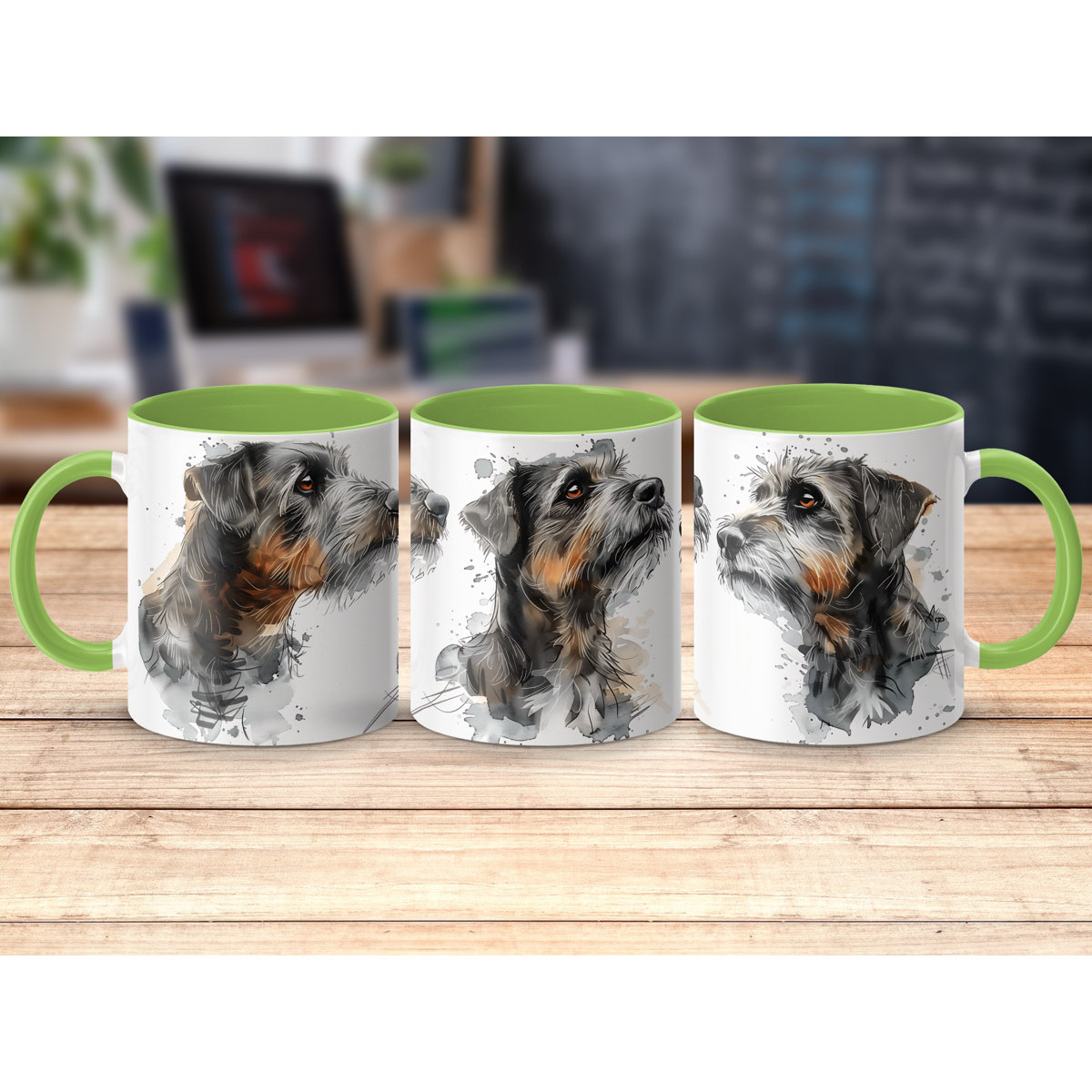 East Urban Home Set of 2 – Watercolor Jack Russell Terrier Art 11oz ...