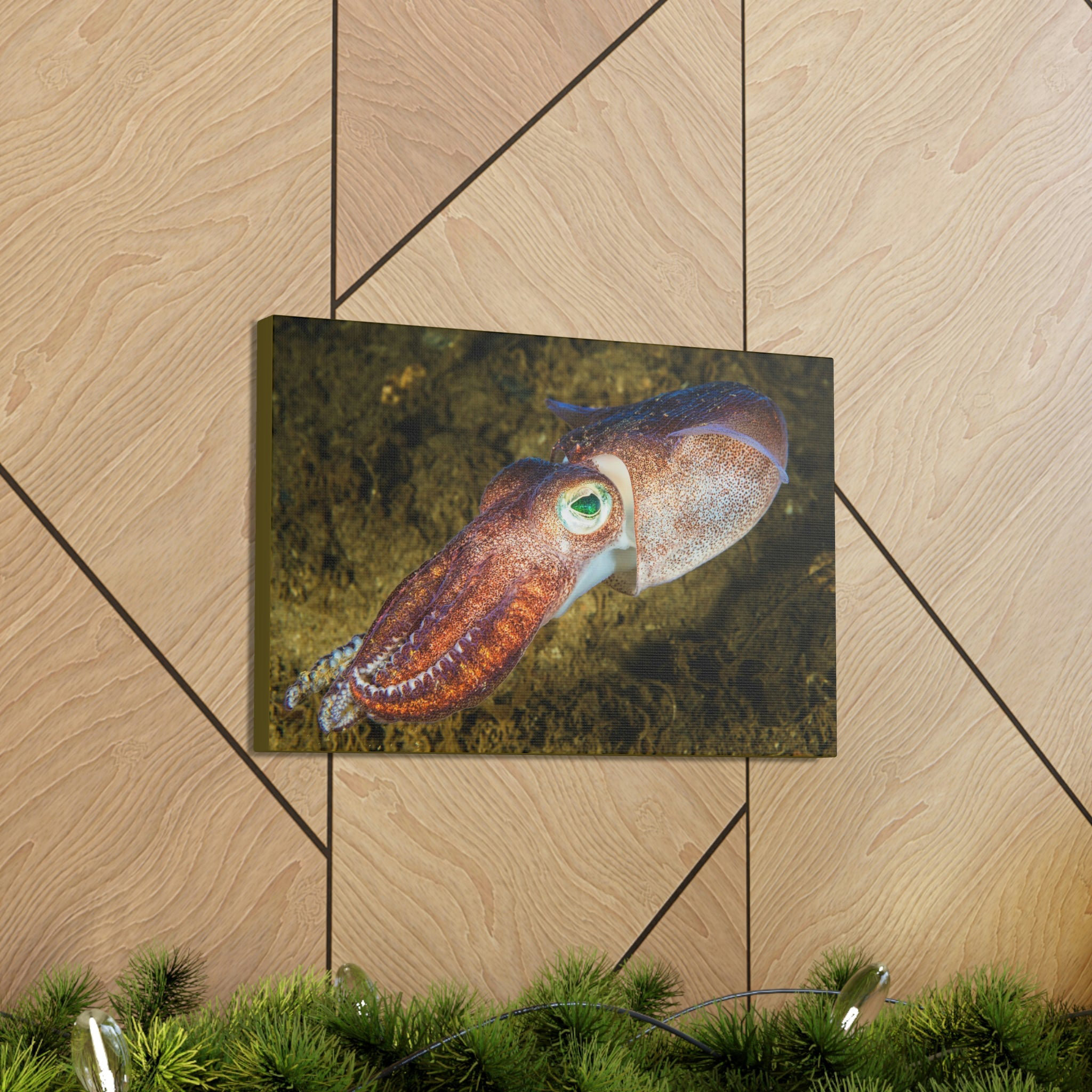 Beachcrest Home Squid Hunting Squid on Hunt Print Animal Wall Art | Wayfair