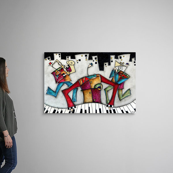 Wade Logan® Jarne Silver City Jazz On Canvas by Eric Waugh Print ...