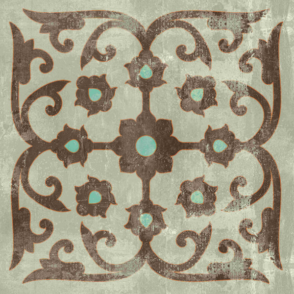 Charlton Home® Dull Graphic Tile On Canvas Print - Wayfair Canada