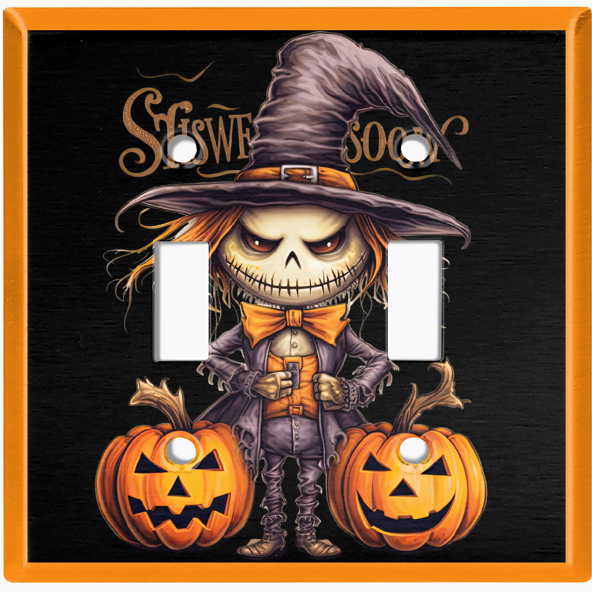 WorldAcc Metal Light Switch Plate Outlet Cover (Halloween Spooky Scare ...