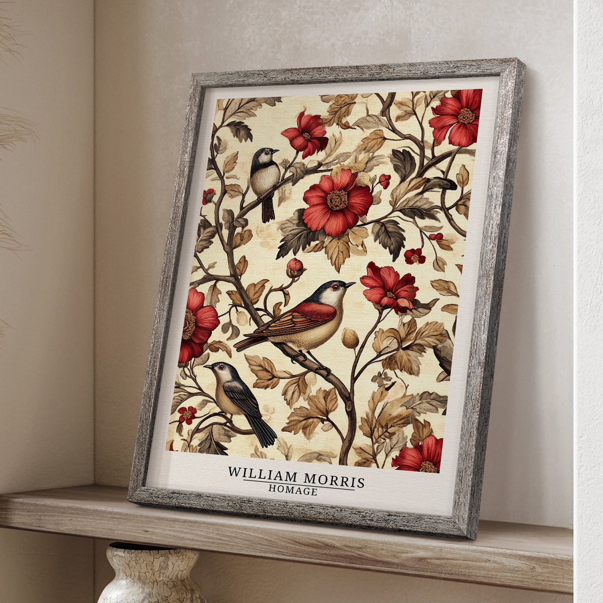 Darby Home Co WM MORRIS Series CXCVI Framed Print - Solid Wood | Wayfair