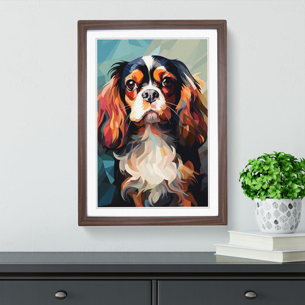 Marlow Home Co. Cavalier King Charles Spaniel Cubism No.2 - Single ...