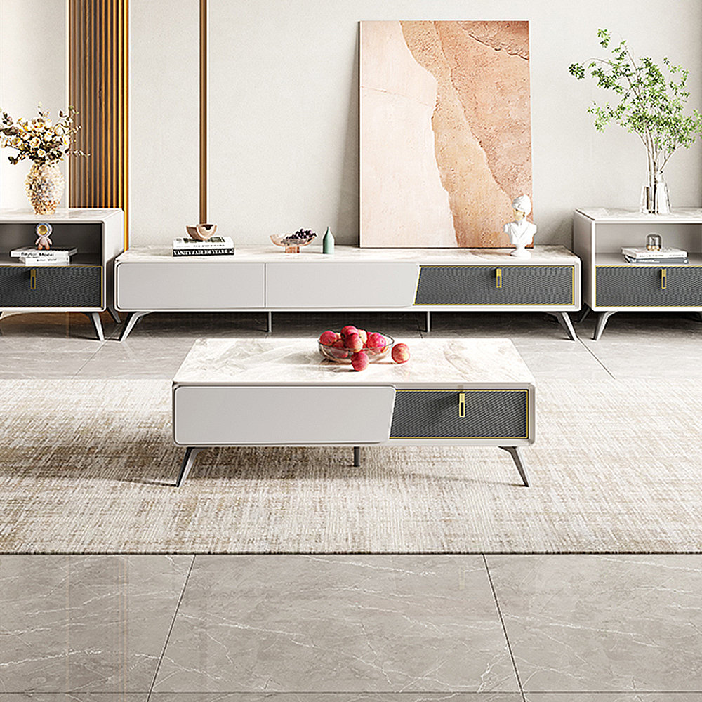 Bkoksety Italian simple rock plate coffee table | Wayfair