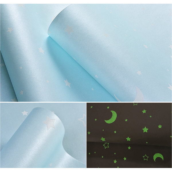Isabelle & Max™ Burkins Stars And Moons Fluorescent Textured 32.8' L x ...