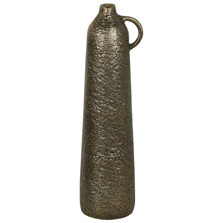 Ivy Bronx Aluminium Decorative Vase 40 cm Brass Gold Davohn | Wayfair.co.uk