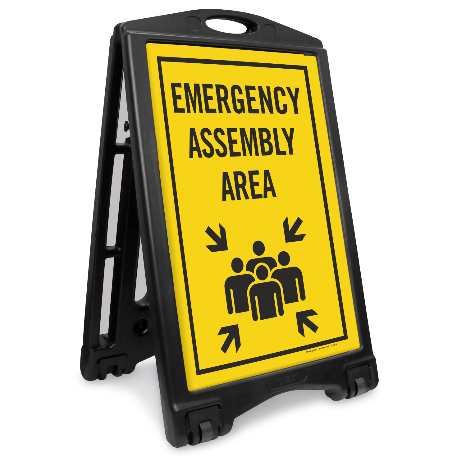 SmartSign Emergency Assembly Area Portable Sidewalk Sign | Wayfair