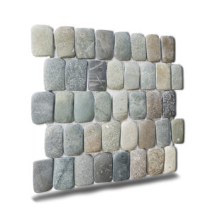 b.o.i Florida 12" x 12" Natural Stone Random Pebble Mosaic Wall Tile ...