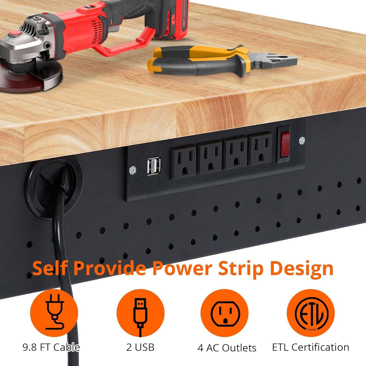 WFX Utility™ 48''x24'' Adjustable Rolling Workbench, Heavy Duty Work ...