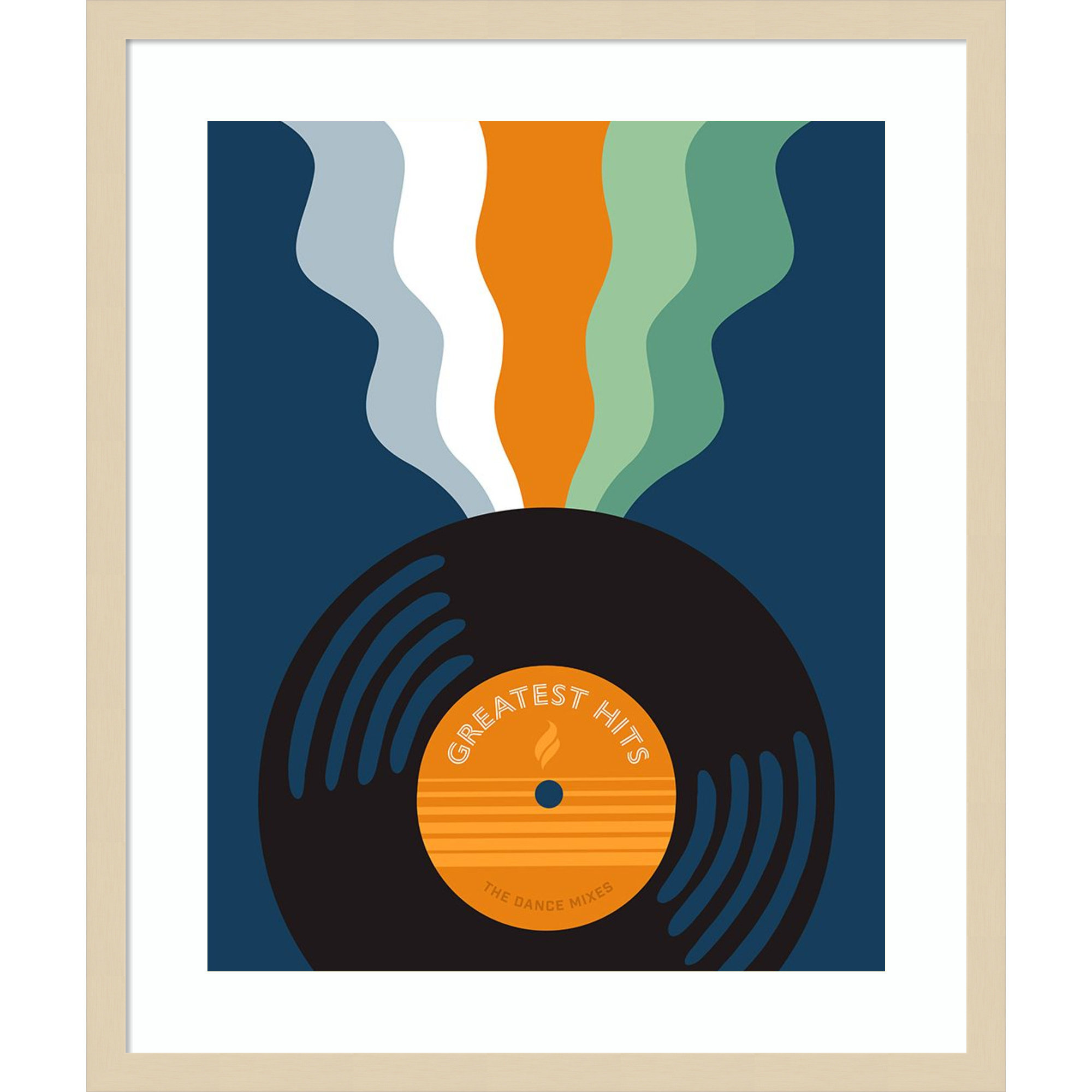 Latitude Run® Retro Mixtape And Vinyl III by Laura Marr Wood Framed ...