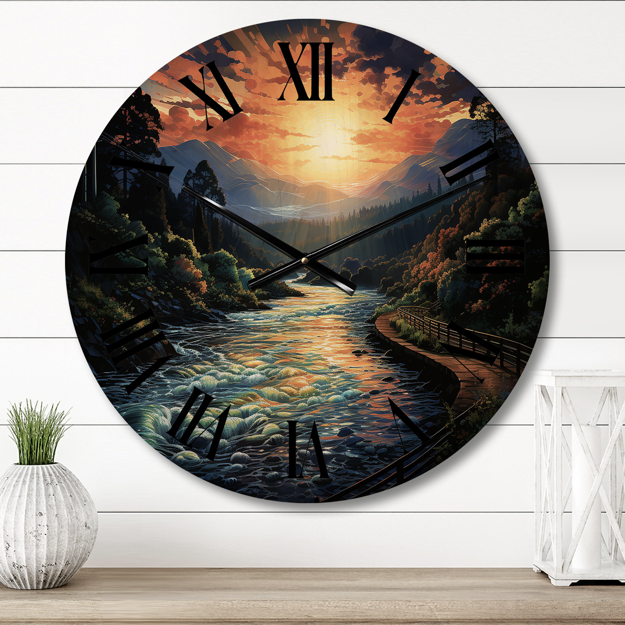 East Urban Home Dam Sublime Power Pointillism I - Landscapes Oversized ...