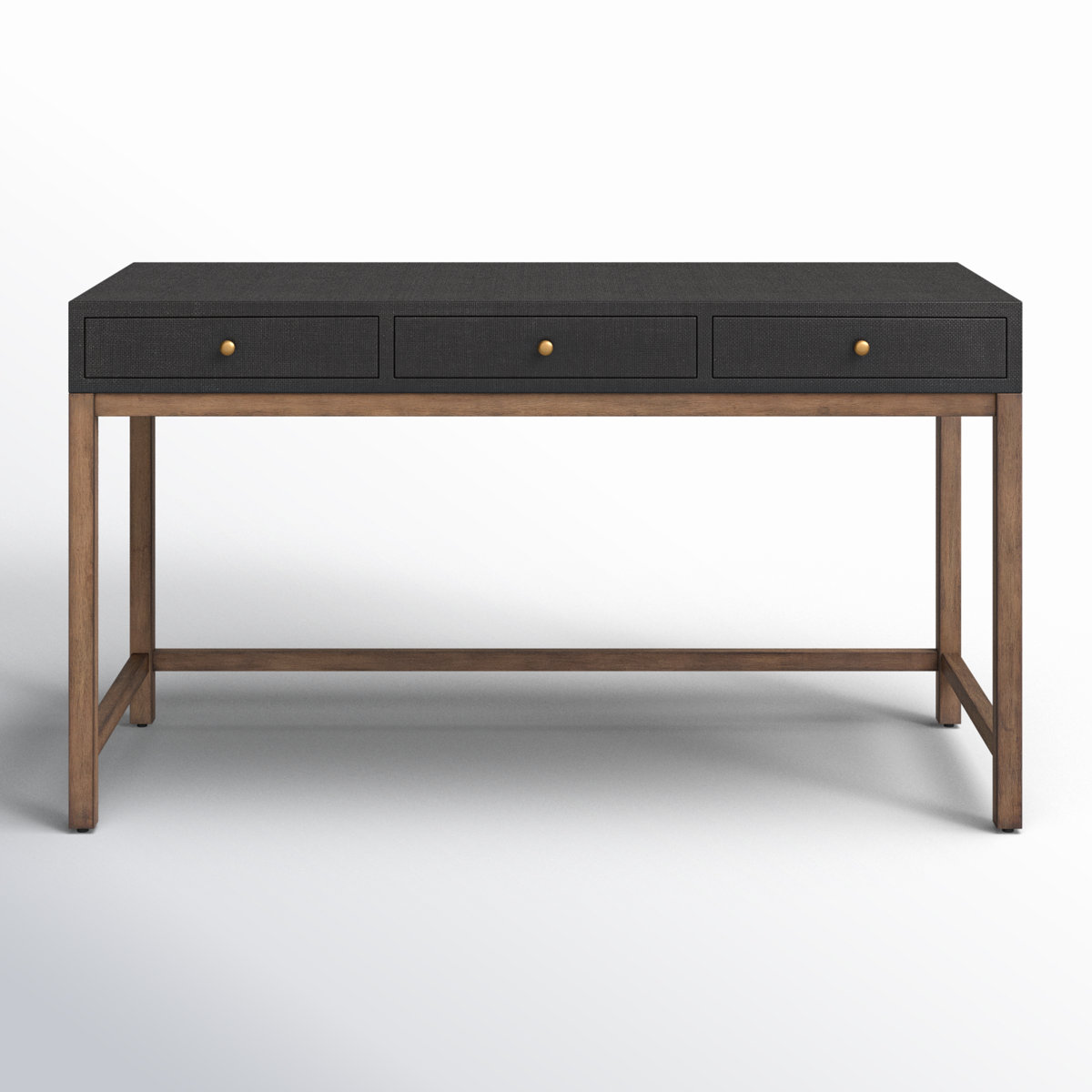 Four Hands Fiona Desk-Black Raffia | Perigold