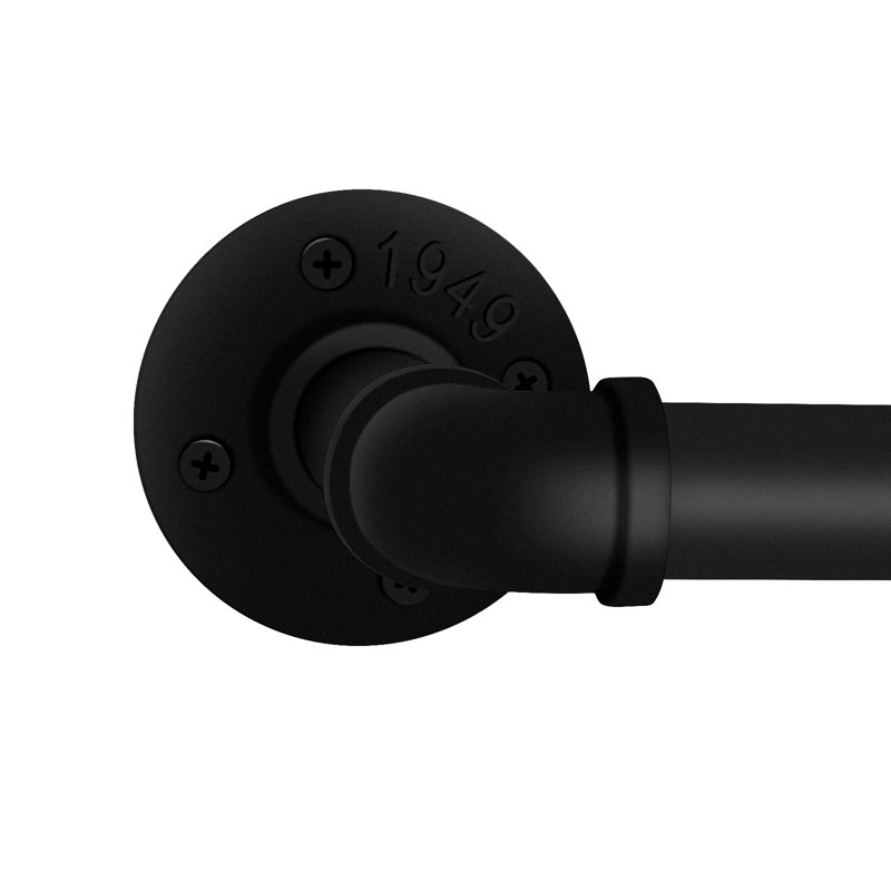 Trent Austin Design® Minnick Black Adjustable Industrial Pipe Curtain ...