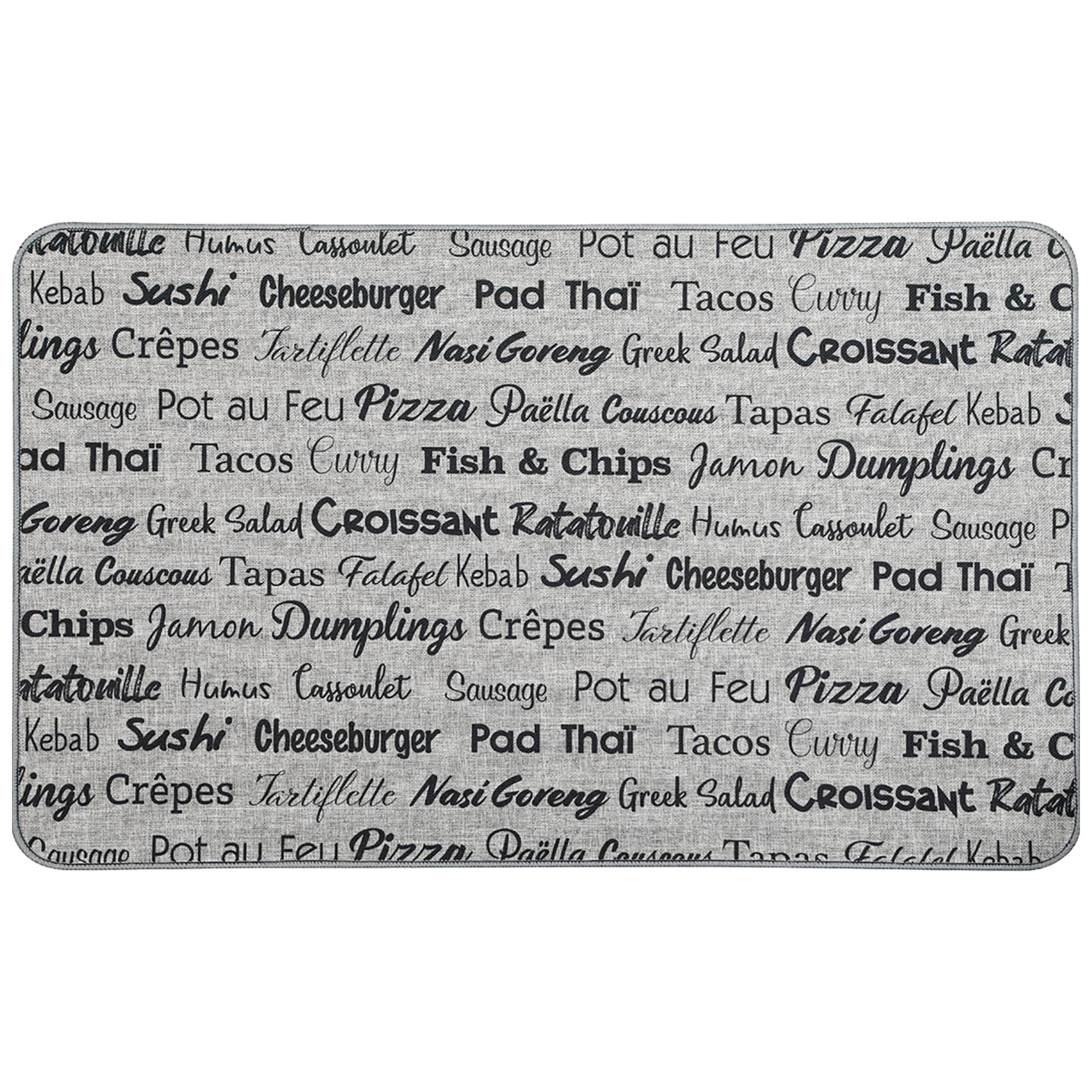 Evideco Multi-Size Writings Gastronome's Delight Kitchen Runner Mat ...