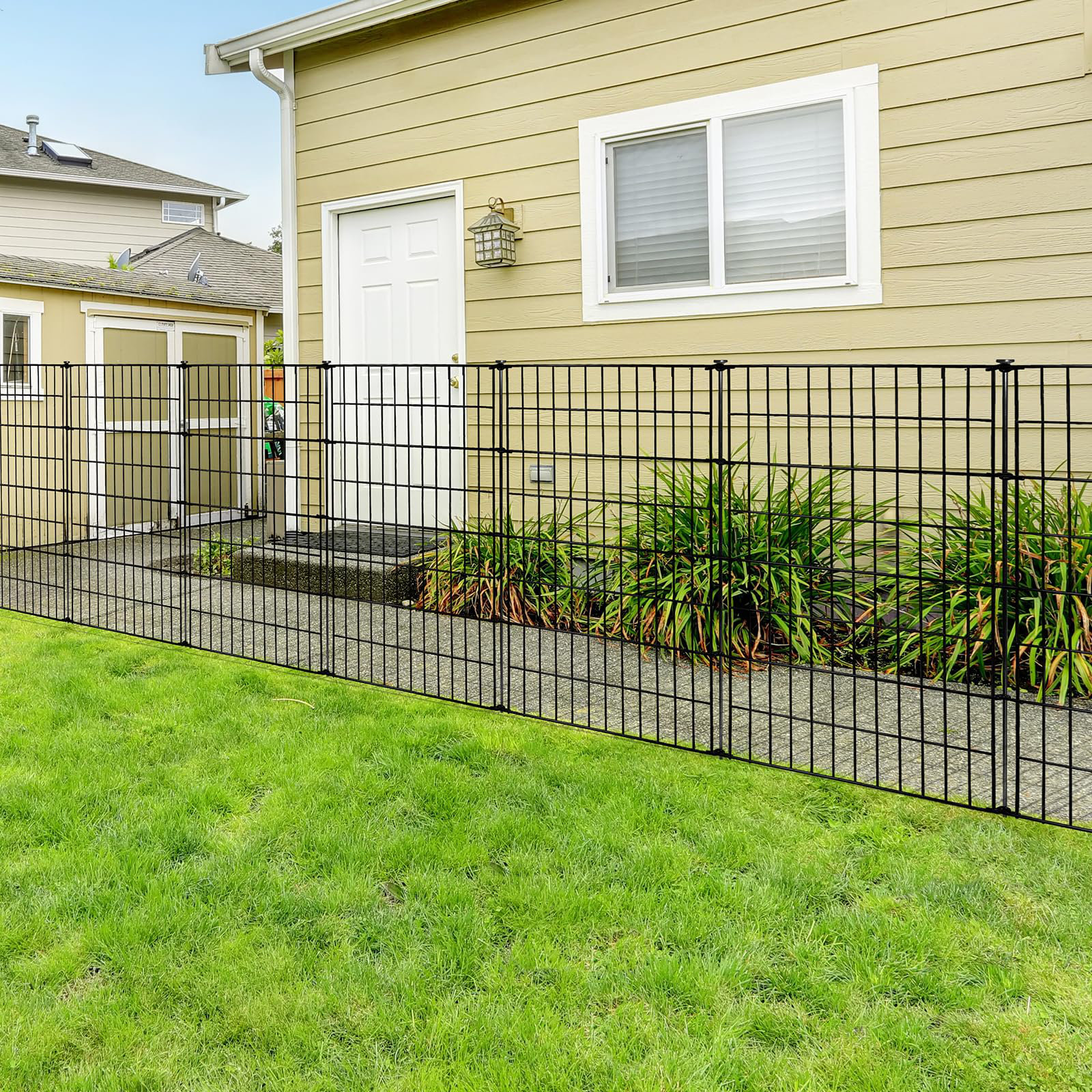 Thealyn Metal Garden Fence (5 Panels, Total Length 11.6 Ft) | Wayfair