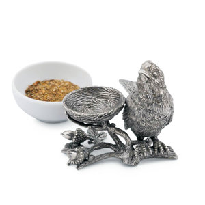 Vagabond House Song Bird Pewter Nest Salt Cellar | Wayfair