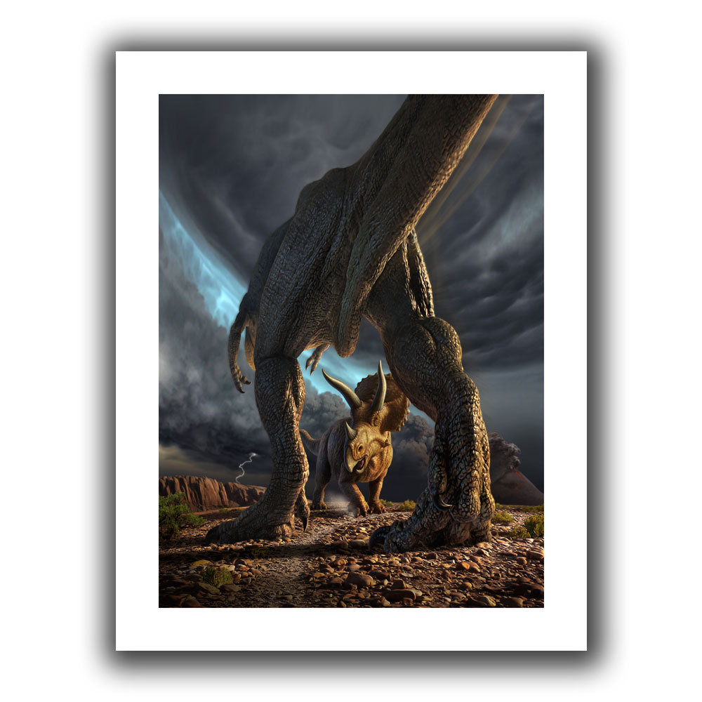 Ebern Designs 'Face Off' Graphic Art on Rolled Canvas | Wayfair