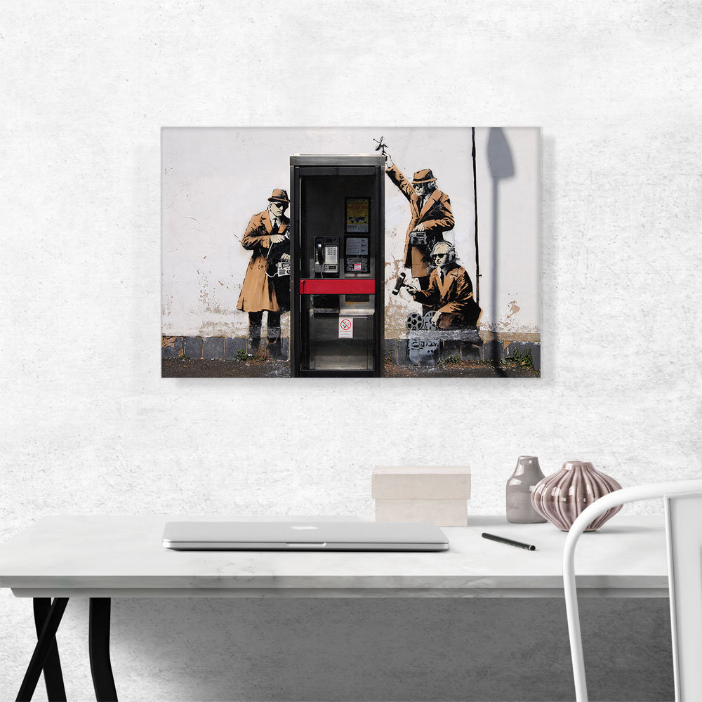 ARTCANVAS Spy Booth by Banksy - Wrapped Canvas Painting Print | Wayfair